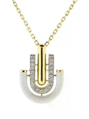 David Webb 18k Yellow Unity Diamond Necklace - Gold
