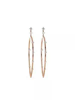 MATTIA CIELO Rose Gold Diamond Drop Earrings - Pink