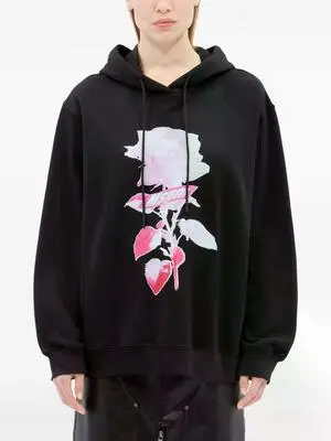 MSGM Rose-print Hoodie