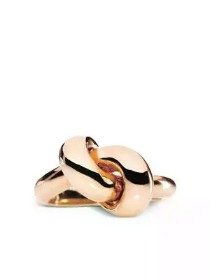 THE LOVE KNOT BY CORALIE 18k Rose Gold Love Knot Ring - Pink