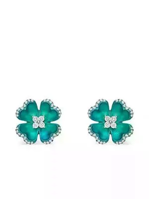 SABOO FINE JEWELS Flower-motif Earrings - Silver