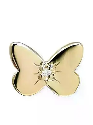 Anzie Diamond Butterfly Earrings - Gold