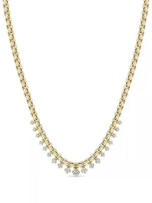 Zoe Chicco 14k Graduated Diamond And Sapphire Necklace - Gold