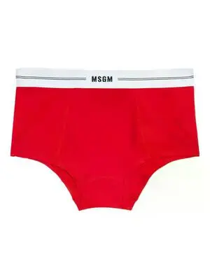 MSGM Logo-detail Briefs - Red