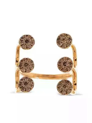 STEFERE 18k Rose Gold Brown Diamond Ring - Pink