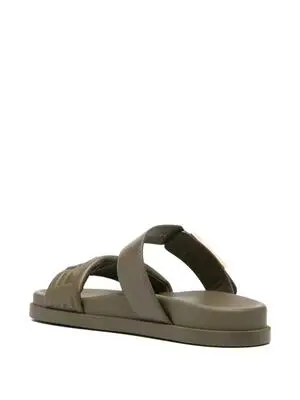 Fendi Embossed Ff Buckle Sandals