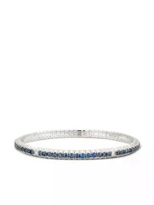 ZYDO 18k White Gold Diamond And Sapphire Bracelet - Silver