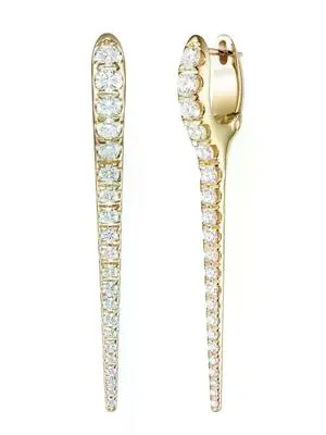 Melissa Kaye Diamond Needle Earrings - Gold
