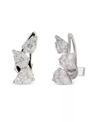 ZYDO 18k White Gold Diamond Pear-cut Earrings