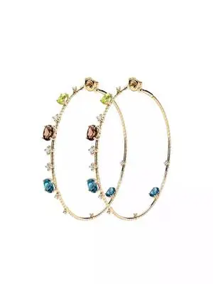 MATTIA CIELO Peridot Topaz Hoop Earrings
