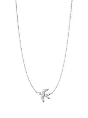 Monica Rich Kosann White Sapphire Freedom Swallow Embellished Necklace - Silver