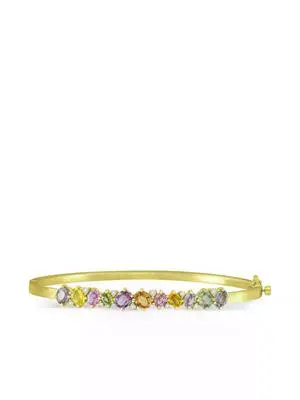 Sutra 18k Yellow Diamond And Mixed Sapphire Bangle - Gold