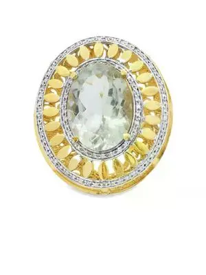 LISA NIK 18k Yellow Quartz And Diamond Ring - Gold