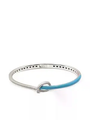 ANDREOLI 18k White Gold Knot Diamond Bracelet - Silver
