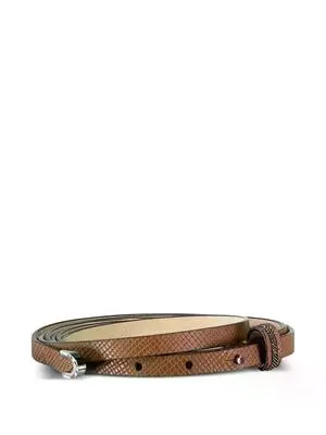 Brunello Cucinelli Monili-detail Leather Belt - Brown