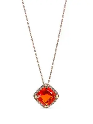 LISA NIK 18kt Rose Gold Fire Opal Necklace - Pink