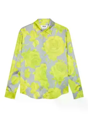 MSGM Floral-detail Shirt