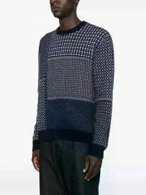 Eric Bompard Patchwork Round-neck Sweater