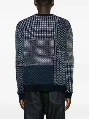Eric Bompard Patchwork Round-neck Sweater