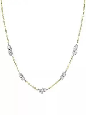 JADE TRAU 18k Yellow And Platinum Posey Diamond Necklace - Gold