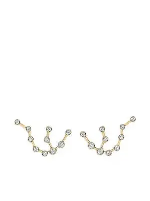 LOGAN HOLLOWELL 14k Yellow Aquarius Constellation Diamond Earrings - Gold