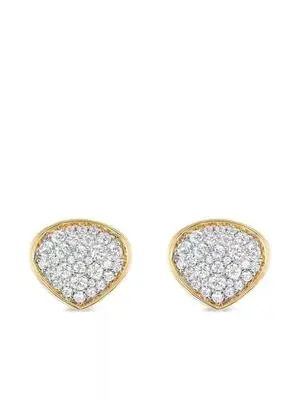 Marina B 18k Yellow Trisola Diamond Stud Earrings - Gold