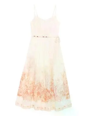 Zimmermann The Wanderlust Print Midi Dress - White