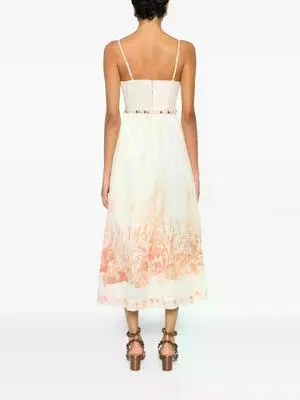 Zimmermann The Wanderlust Print Midi Dress - White