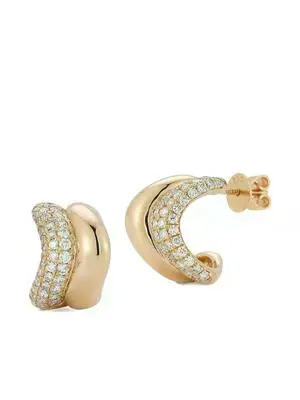 DANA REBECCA DESIGNS 14k Yellow Cynthia Rose Diamond Huggie Earrings - Gold