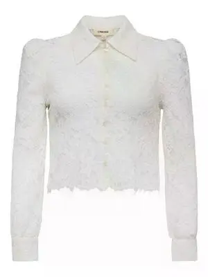 L'AGENCE L'Agence Anita Lace Puff-Sleeve Shirt