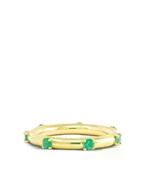 JENNA BLAKE 18k Yellow Polka Dot Emerald Ring - Gold