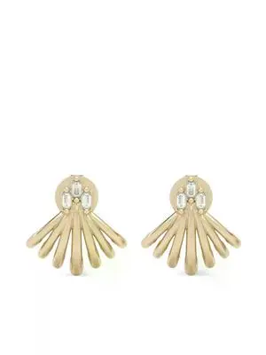 DANA REBECCA DESIGNS Diamond Burst Huggie Earrings - Gold