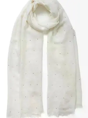 JANE CARR The Crystal Scarf - White