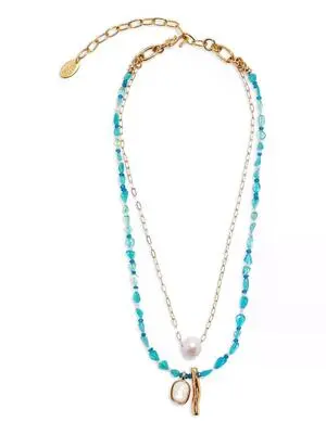 LIZZIE FORTUNATO Pearl-detailing Necklace - Gold