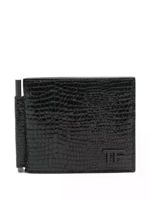 TOM FORD Textured-leather Wallet - Black