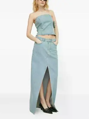 WON HUNDRED Belt-loop Maxi Skirt