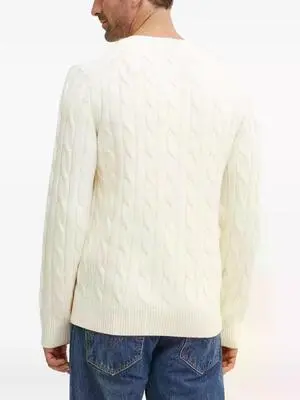 Theory Cable-knit Crew-neck Sweater - White