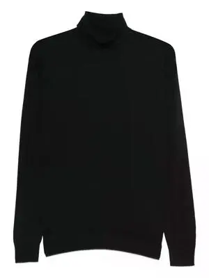 John Smedley Hawley Halterneck Sweater - Black