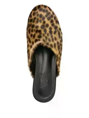 ANCIENT GREEK SANDALS Leopard-print Mules - Brown