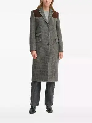 The Kooples Houndstooth Single-breasted Coat
