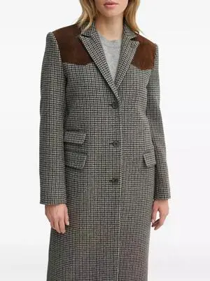The Kooples Houndstooth Single-breasted Coat