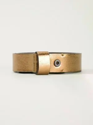 LANVIN Gold Buffalo Leather Belt