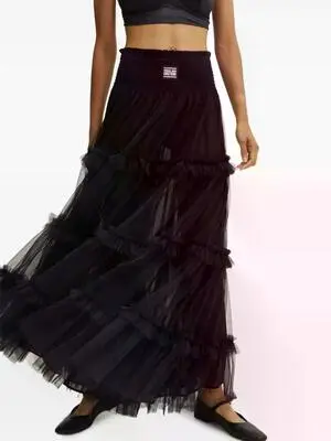 Versace Ruffled Smocked Midi Dress