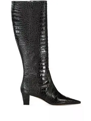 Women's Black Crocodile Boots