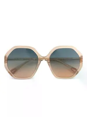 Chloé Esther Geometric Sunglasses - Neutrals