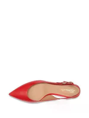 Santoni Buckle Leather Slingback Pumps