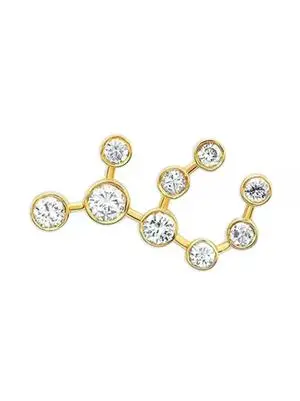 LOGAN HOLLOWELL 14k Yellow Virgo Diamond Single Earring - Gold