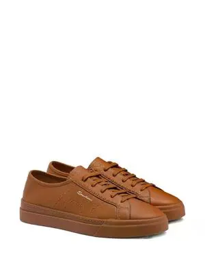 Santoni Tumbled Leather Sneakers