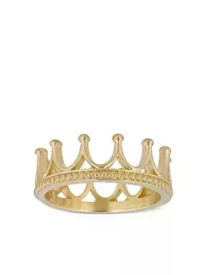 TANYA FARAH 18k Yellow Etruscan Crown Ring - Gold