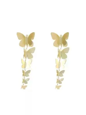 TANYA FARAH 18k Yellow Butterfly Drop Earrings - Gold